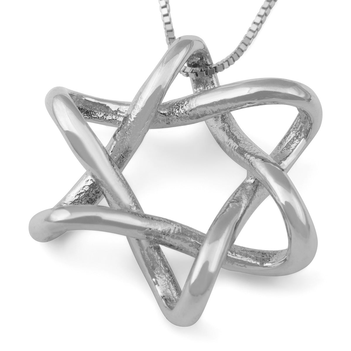 Modern 14K Gold Interlocking Star of David Pendant Necklace – Jerusalem ...